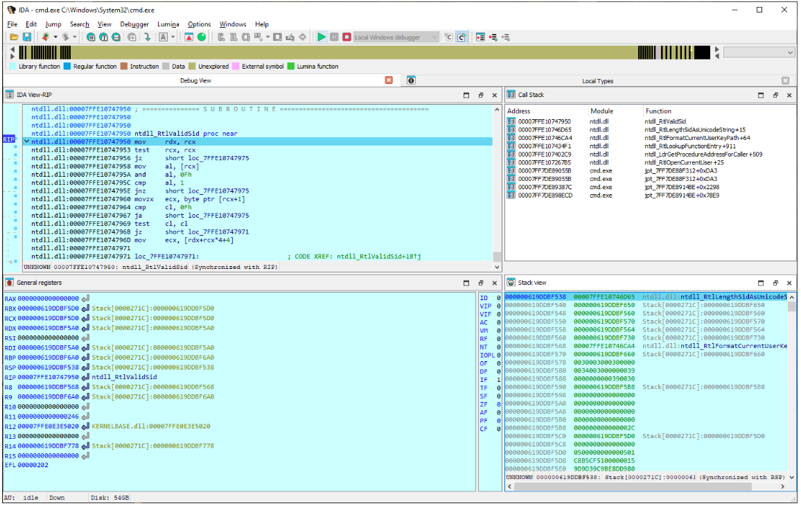 IDA Debugger: New Register Subview and More Accurate Call Stacks